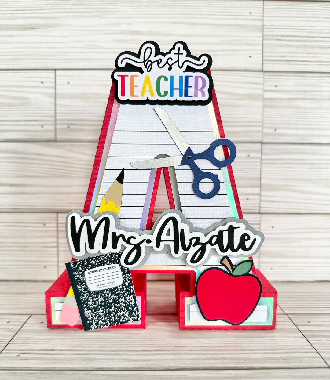 Teacher Appreciation Gift/teacher 3D Letter/3d Letter/teacher Gift/back ...