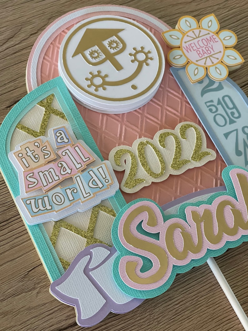 Its a Small World Cake Topper/small World Cake Topper/its a - Etsy