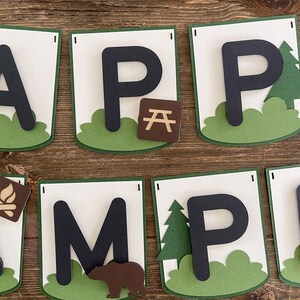 Happy Camper Banner/ One Happy Camper Banner/ Mountain Theme Banner ...