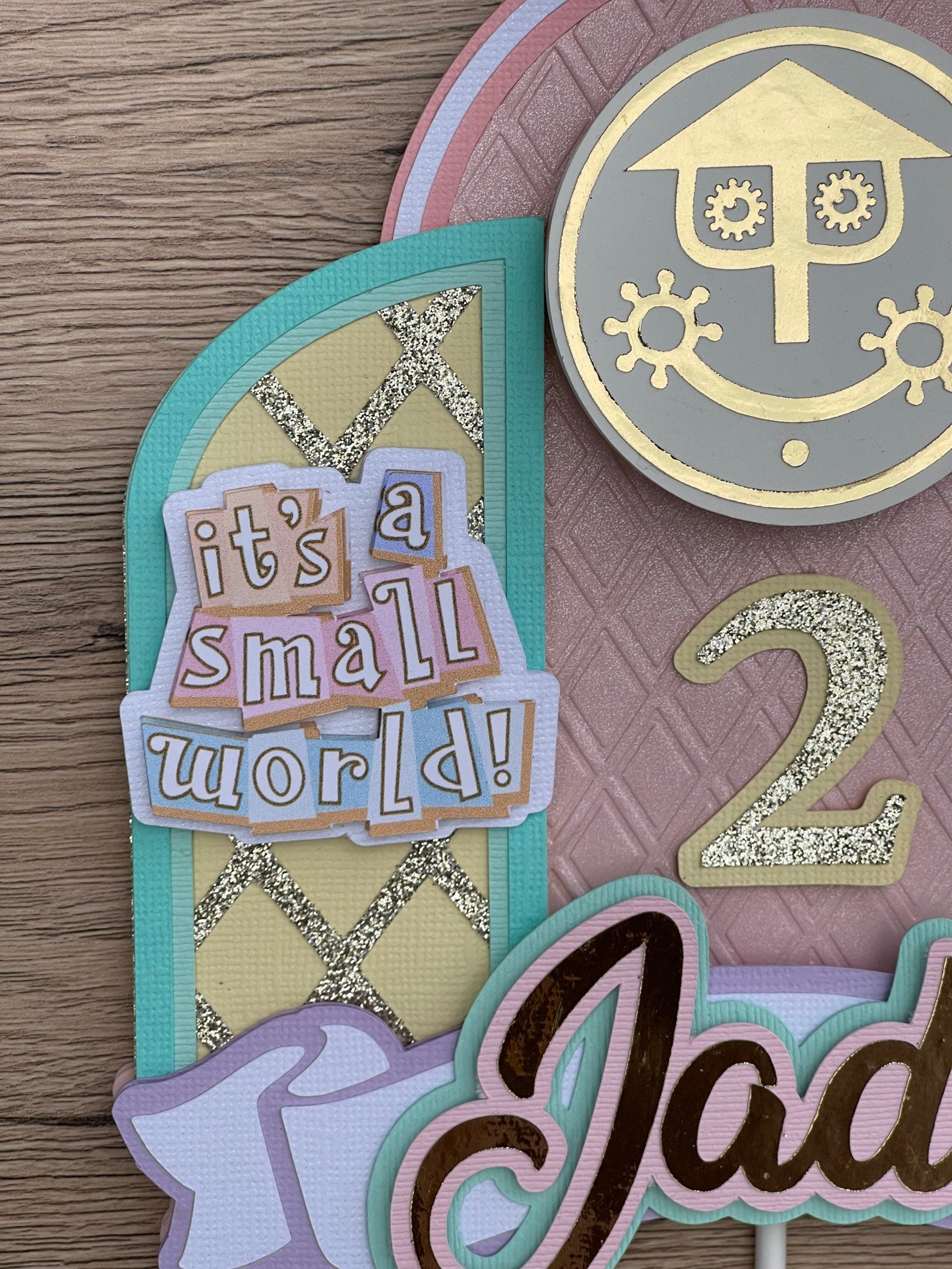 Its a Small World Cake Topper/small World Cake Topper/its a - Etsy