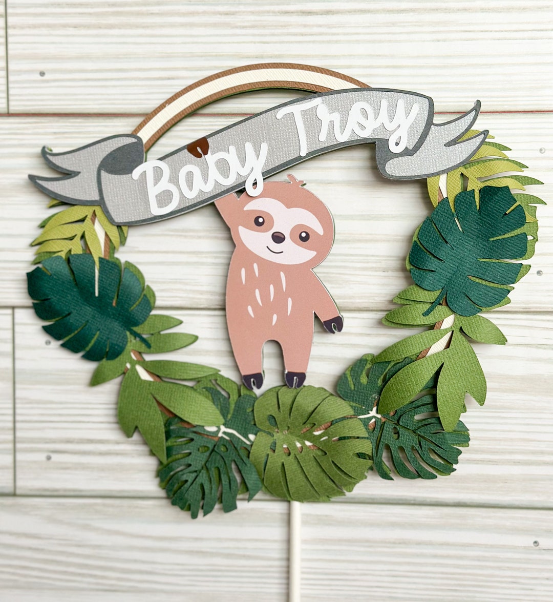 Sloth Birthday Cake Topper/sloth Baby Shower/sloth Birthday/sloth - Etsy