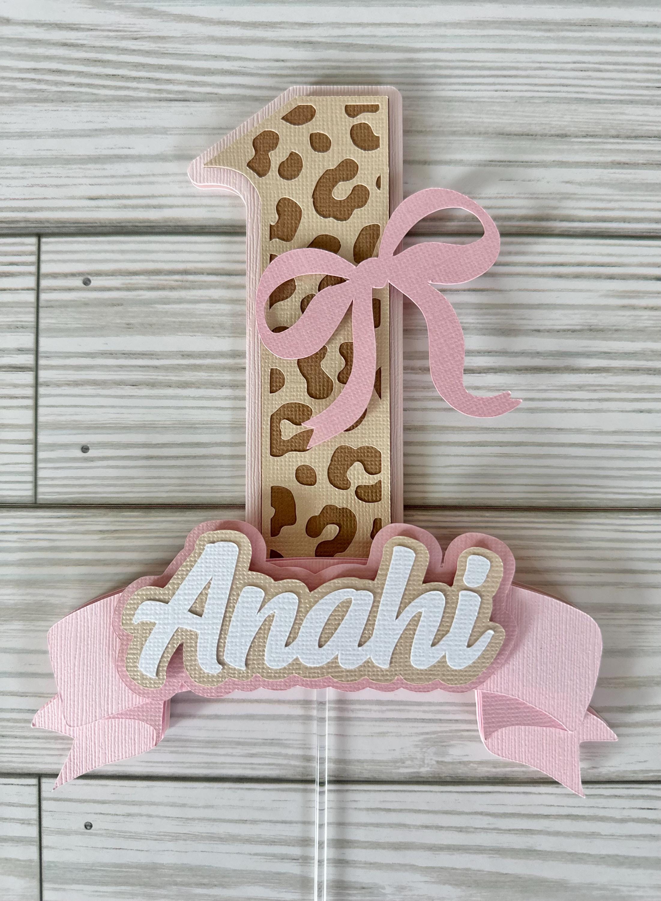 Leopard Cake Topper/bow Cake Topper/cheetah/wild One/ - Etsy