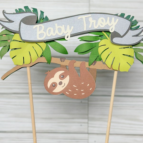 Sloth Cake Topper Birthday - Etsy