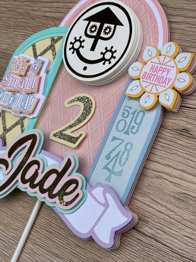 Its a Small World Cake Topper/small World Cake Topper/its a - Etsy