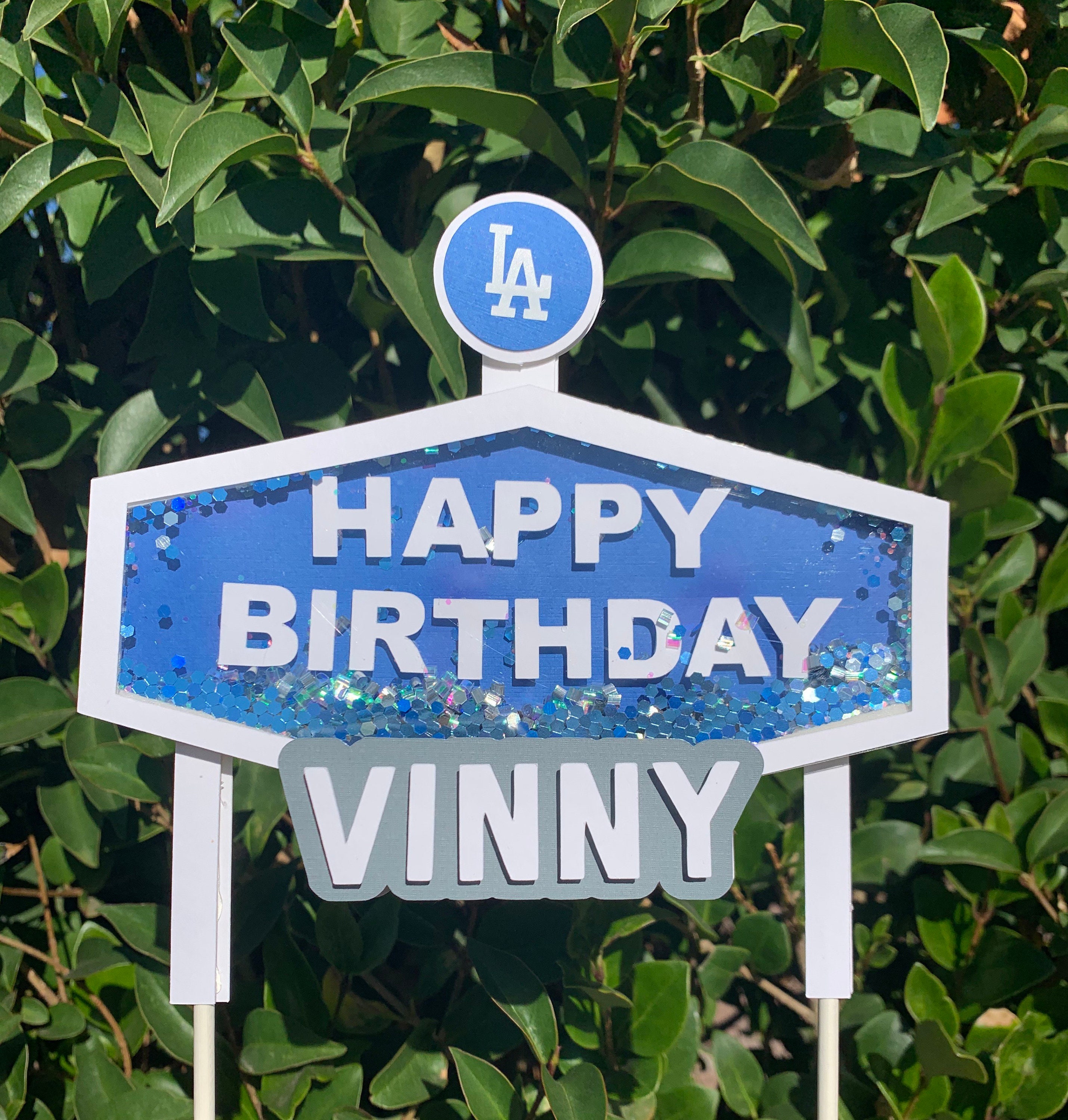 Dodger Theme Cake Topper/baseball Theme/los Angeles Cake Topper - Etsy