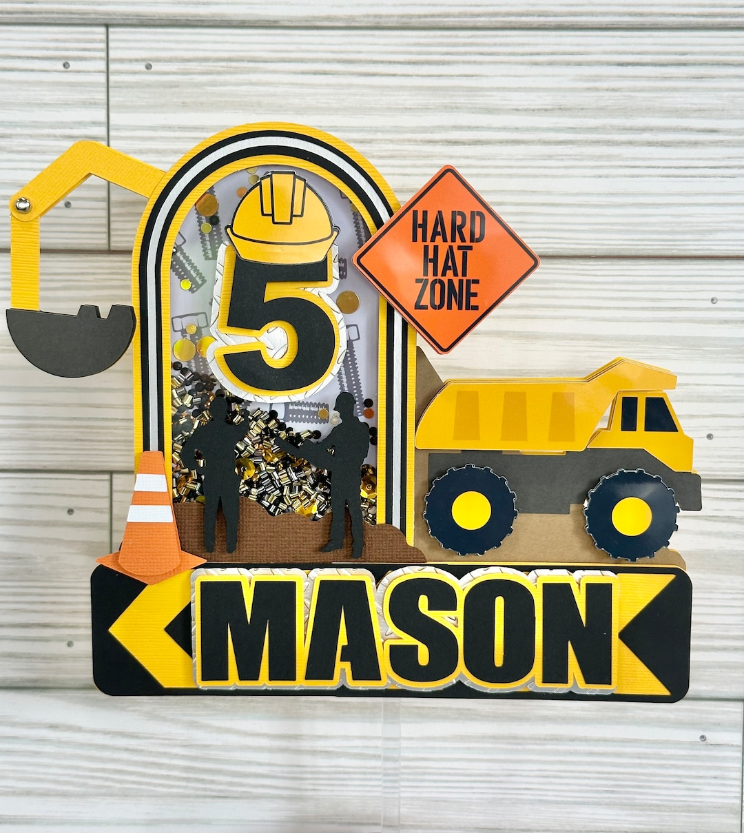 Construction Theme Cake Topper/construction Birthday/construction Party ...