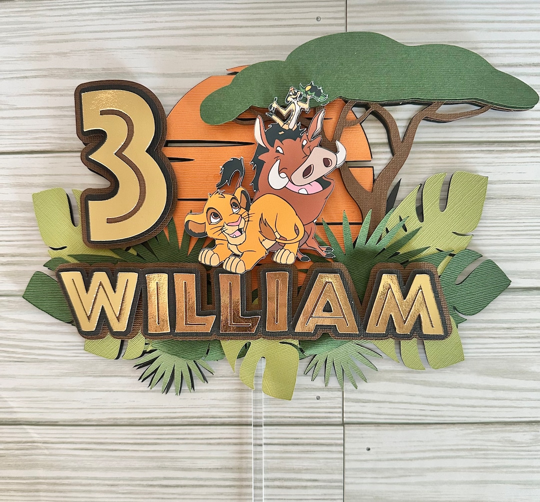 Lion King/simba Cake Topper/ Lion King Personalized Cake Topper - Etsy