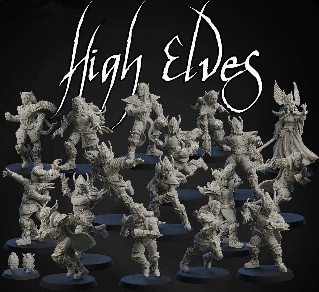 High Elves Elven Union 3D Printed Fantasy Football Team - Etsy