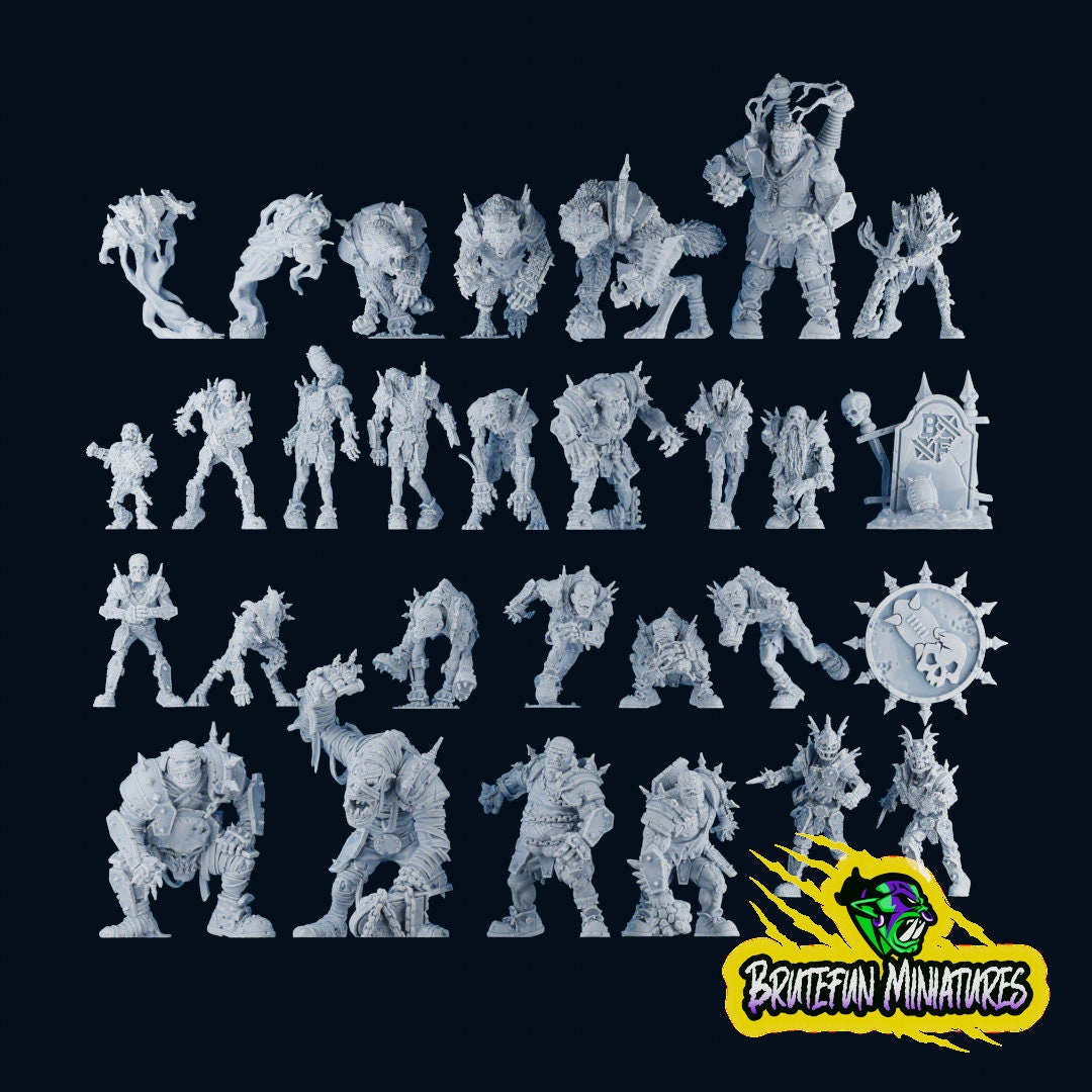 Full Set Necromantic Horror / Undead Fantasy Football Complete Team ...