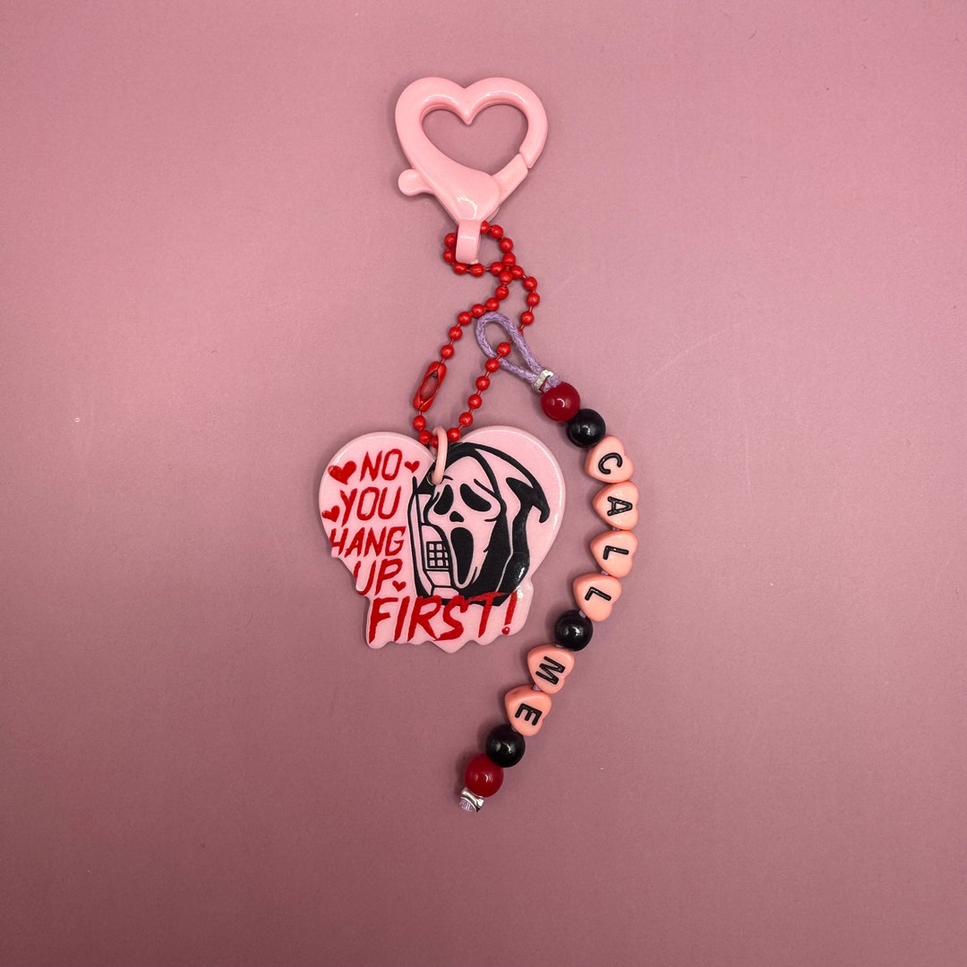 Llamaface Ghostface Scream Horror Movie Keychain Beaded Key Ring ...