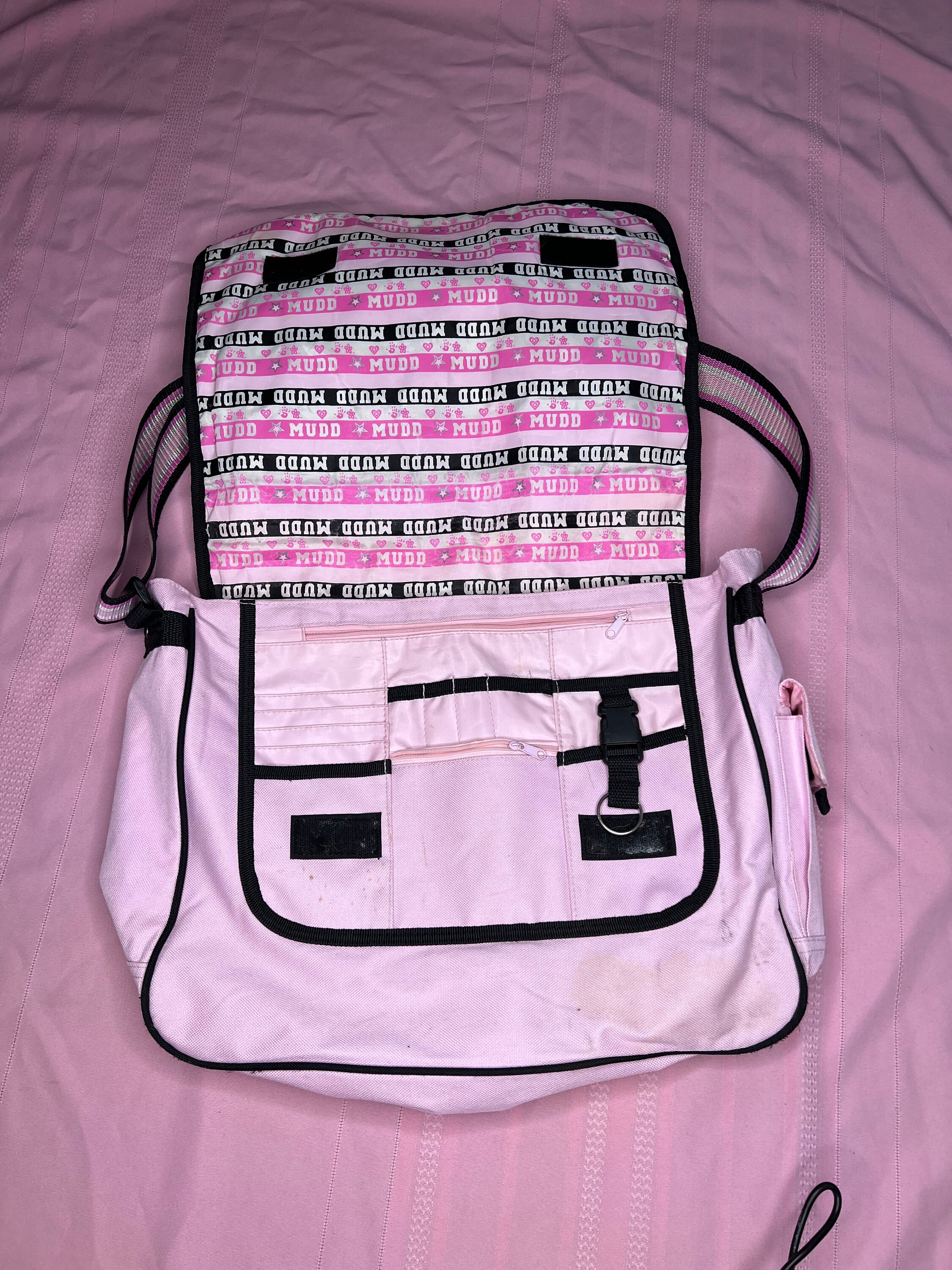 Y2k Pink Mudd Messenger Bag Academia Style 90s Baby Punk - Etsy