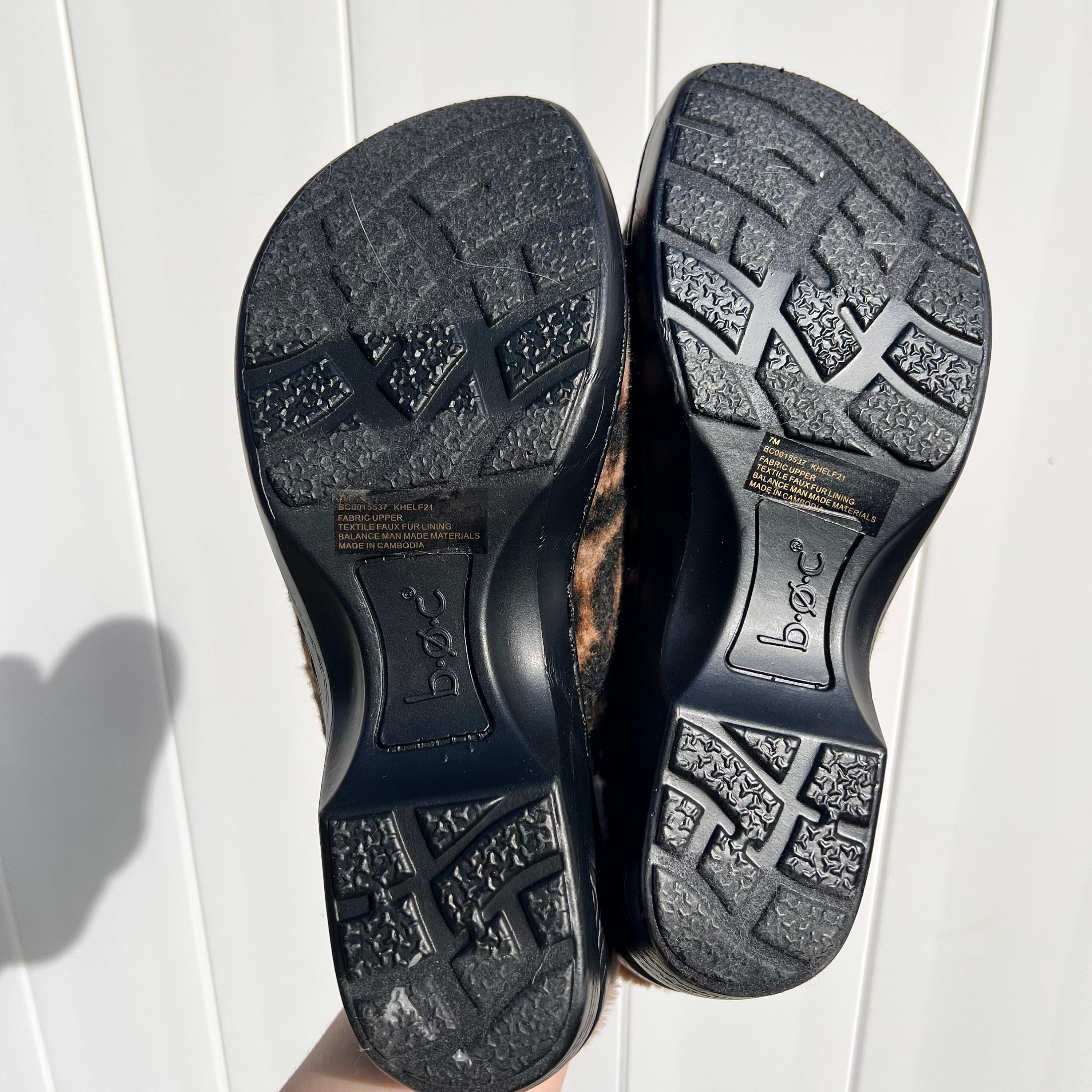 Fuzzy Cheetah Print Furry Clogs by BOC Size 7 Like New Excellent ...