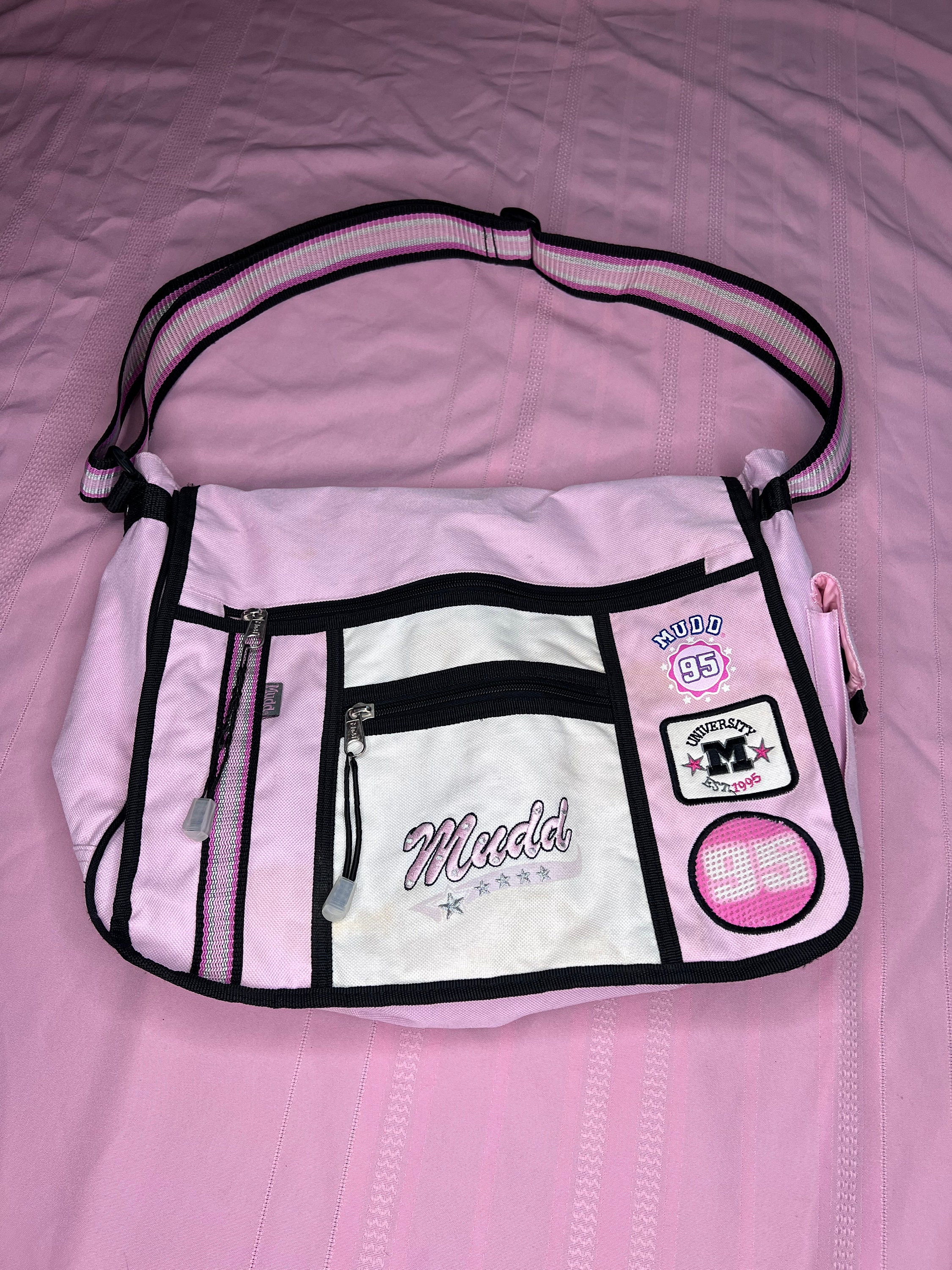 Y2k Pink Mudd Messenger Bag Academia Style 90s Baby Punk - Etsy