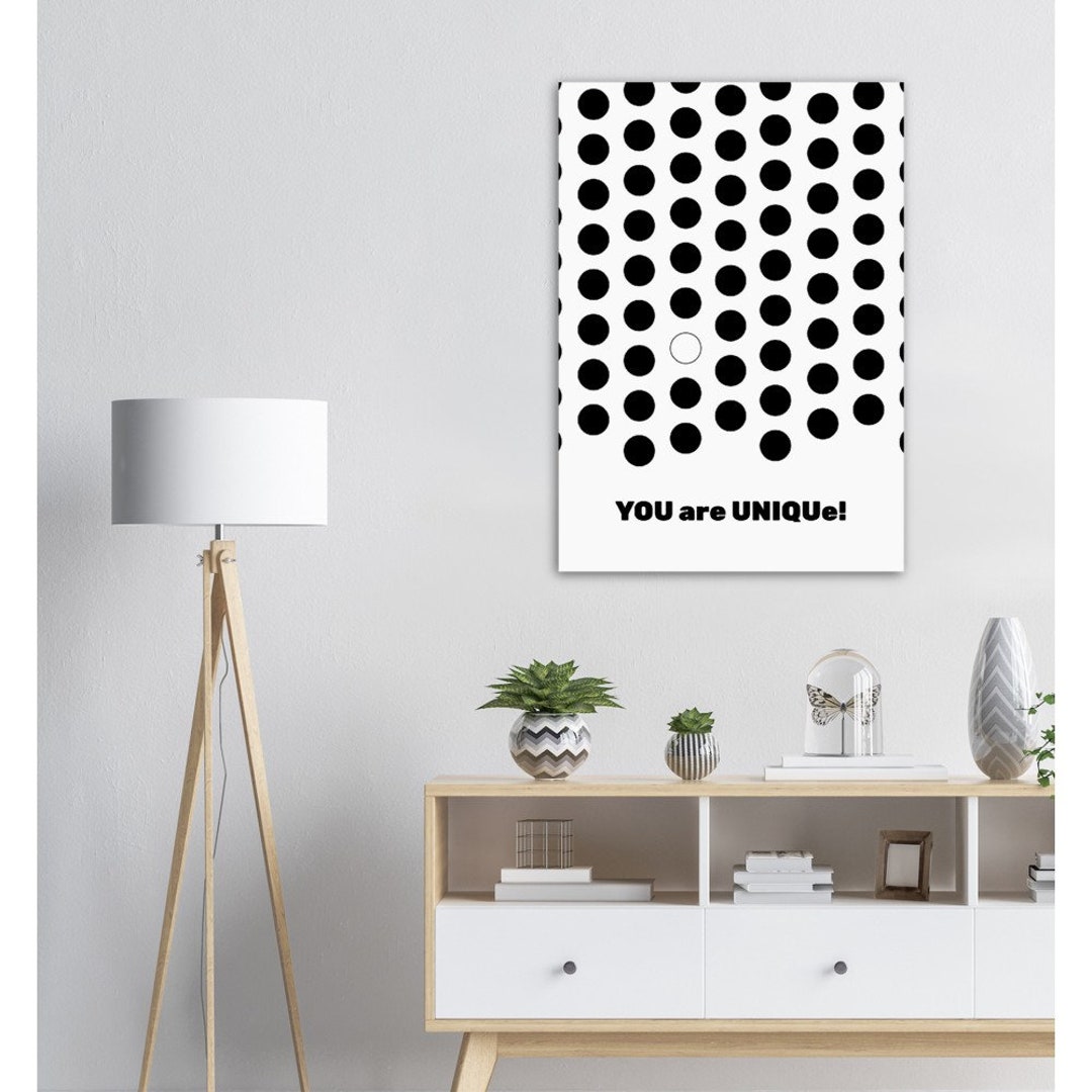 Poster You Are Unique in Black and White - Etsy