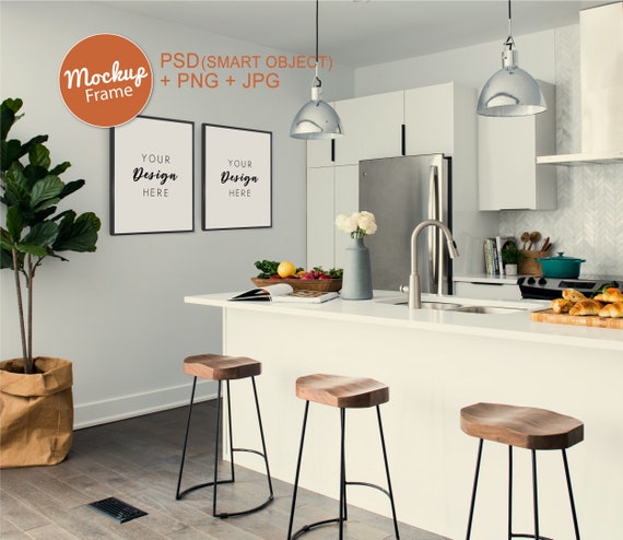 Kitchen Mock up Frame 2 Set of Mock up Kitchen Frame Kitchen | Etsy