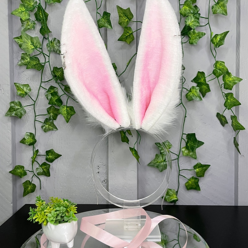 White Bunny Ears - Etsy