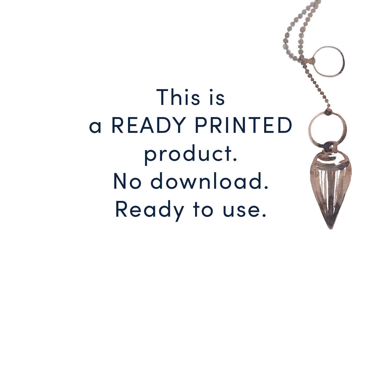 Pendulum Divination Card With Diagram for Exact Info - Etsy