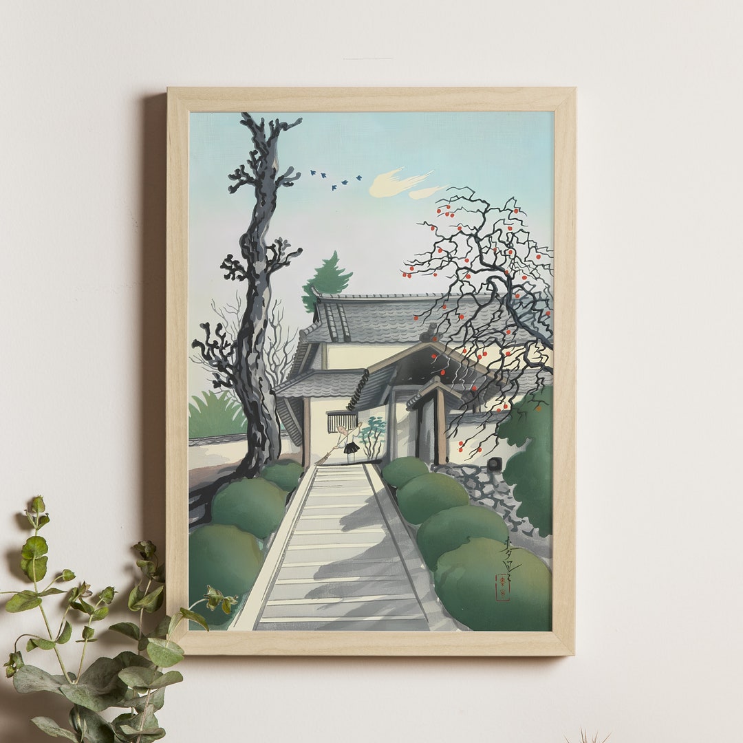 Early Winter Scene Print, Ohno Bakufu, Japanese Snow Art, Ukiyo-e ...