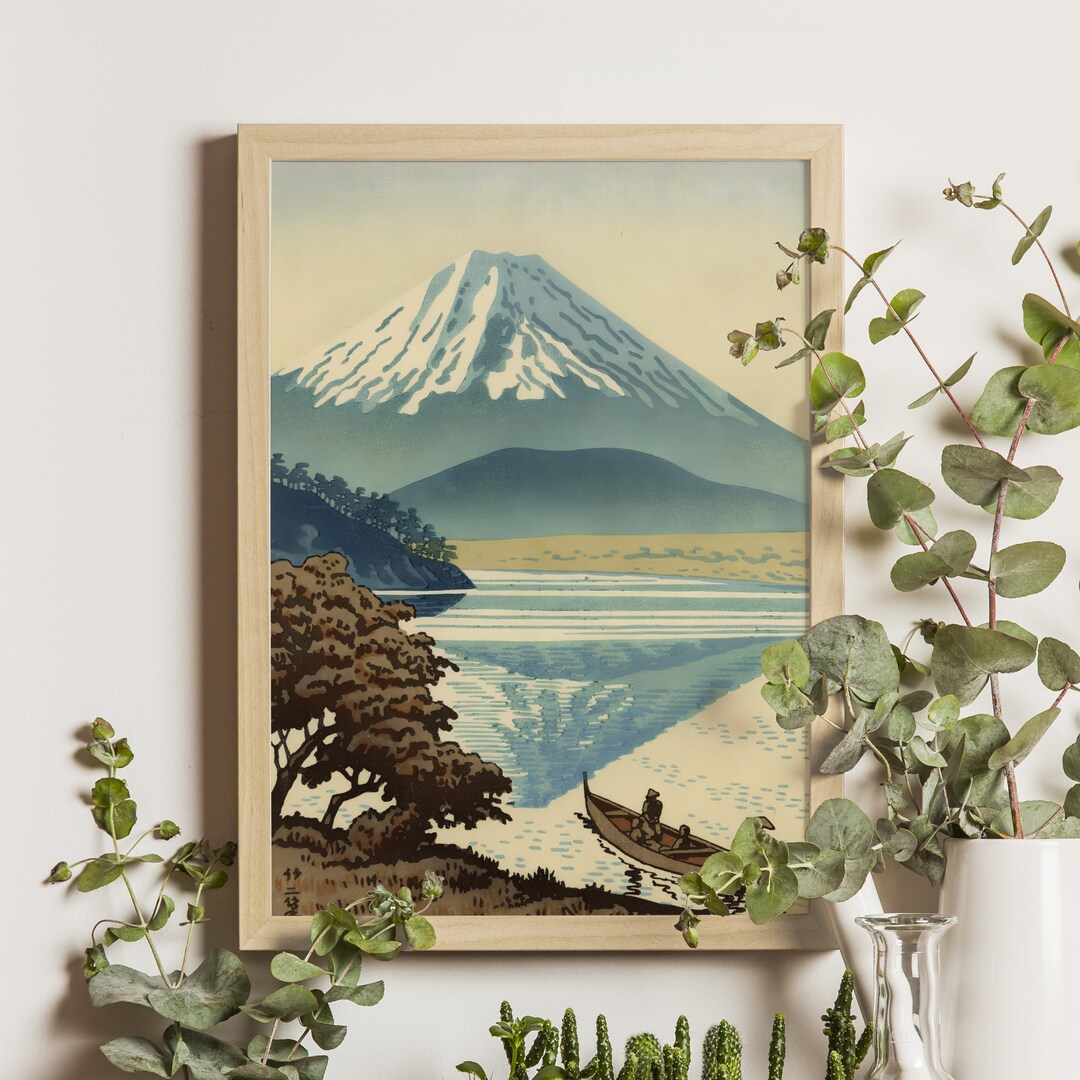 Lake Shojin - Asano Takeji Art Print, 1940s Ukiyo-e, Japanese Nature ...
