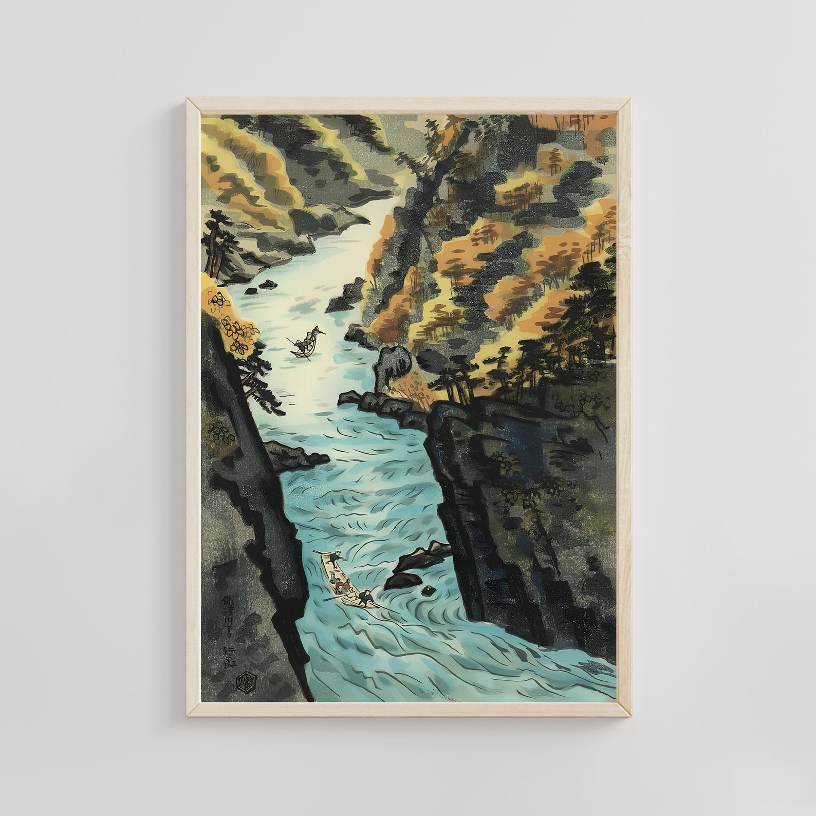 Hotsugawa Kudari - Drifting the Hotsu River by Ito Nisaburo, 1950s ...