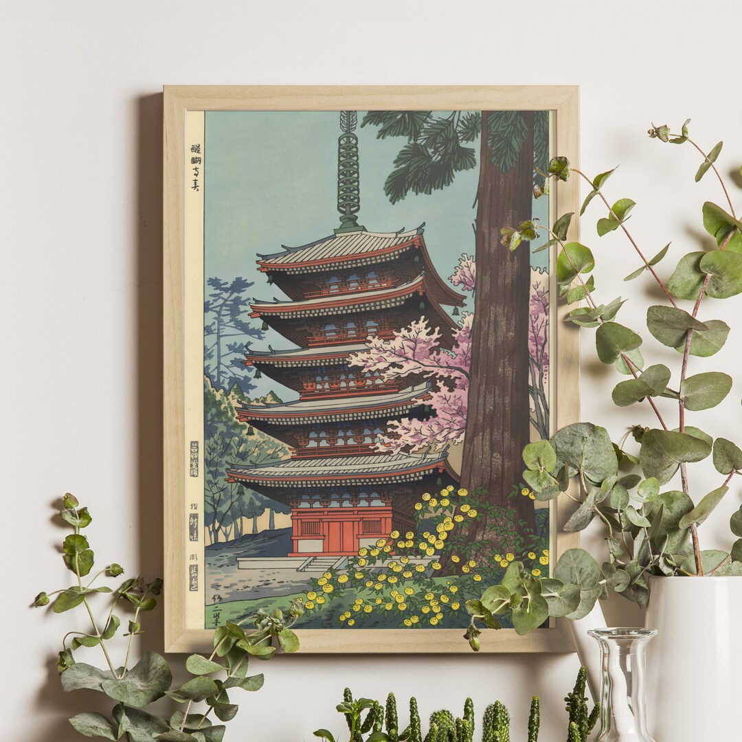 Spring in Daigoji Temple - Asano Takeji Print, 1950s Ukiyo-e Art ...