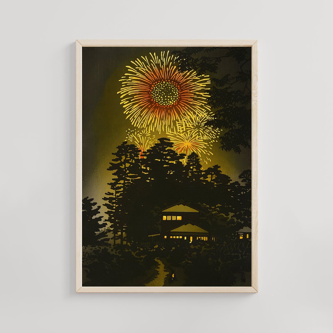 Summer Night - Kasamatsu Shiro Ukiyo-e Art Print, 1957 Japanese ...