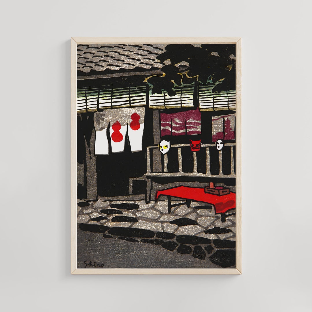 Tea House - Kasamatsu Shiro Print, Japanese Ukiyo-e Art, Vintage Wall Decor, Asian Art, 1940s ...