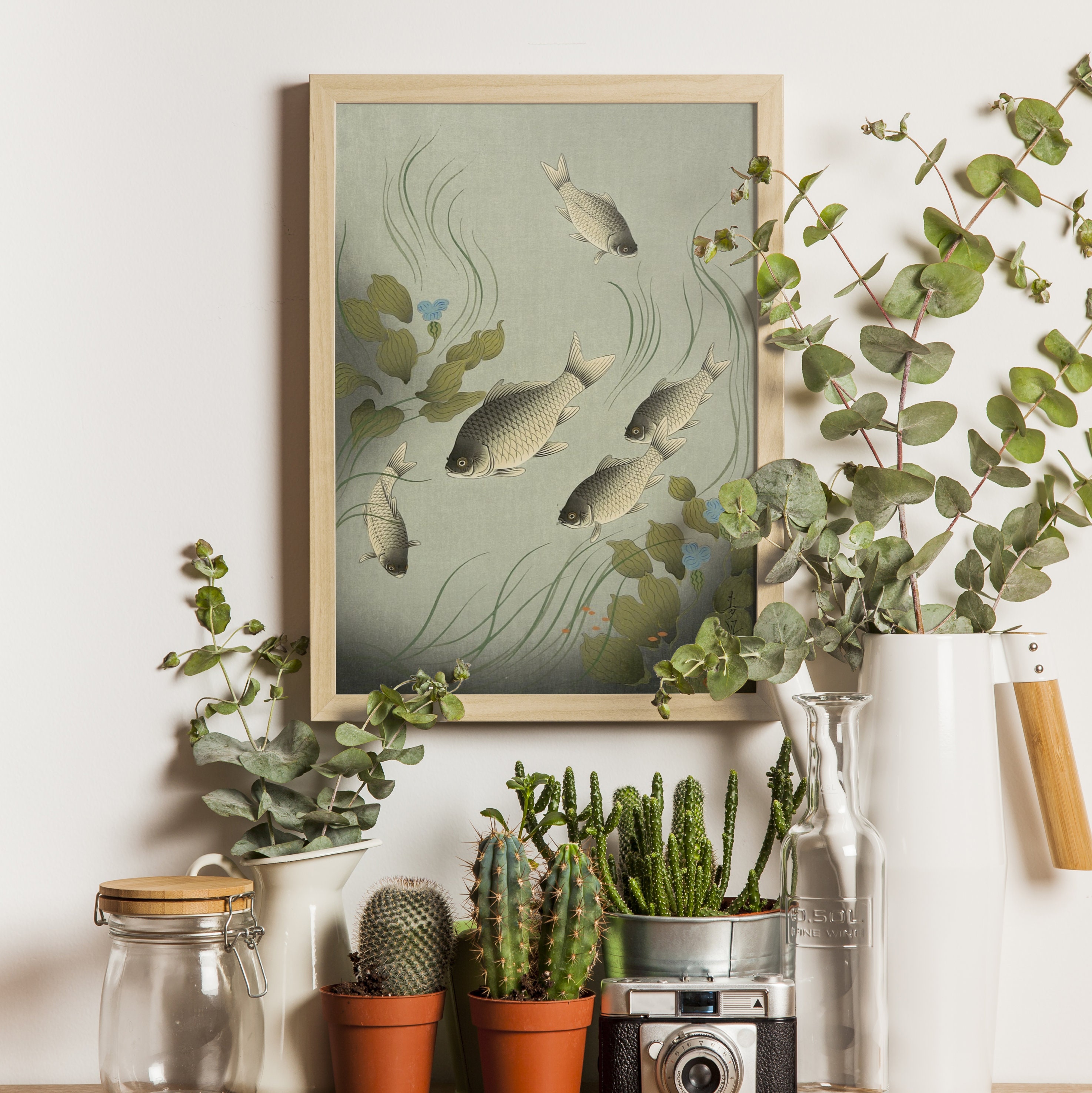 Crucian Carp Funa - Ohno Bakufu Print, Japanese Fish Print, Ukiyo-e ...