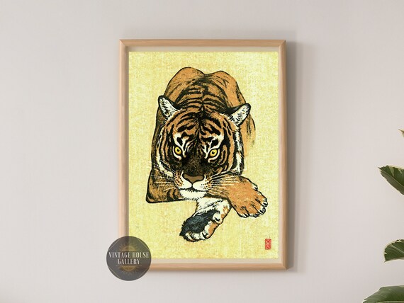 Tiger by Yoshida Toshi Ukiyo-e Japanese Wall Art Print - Etsy