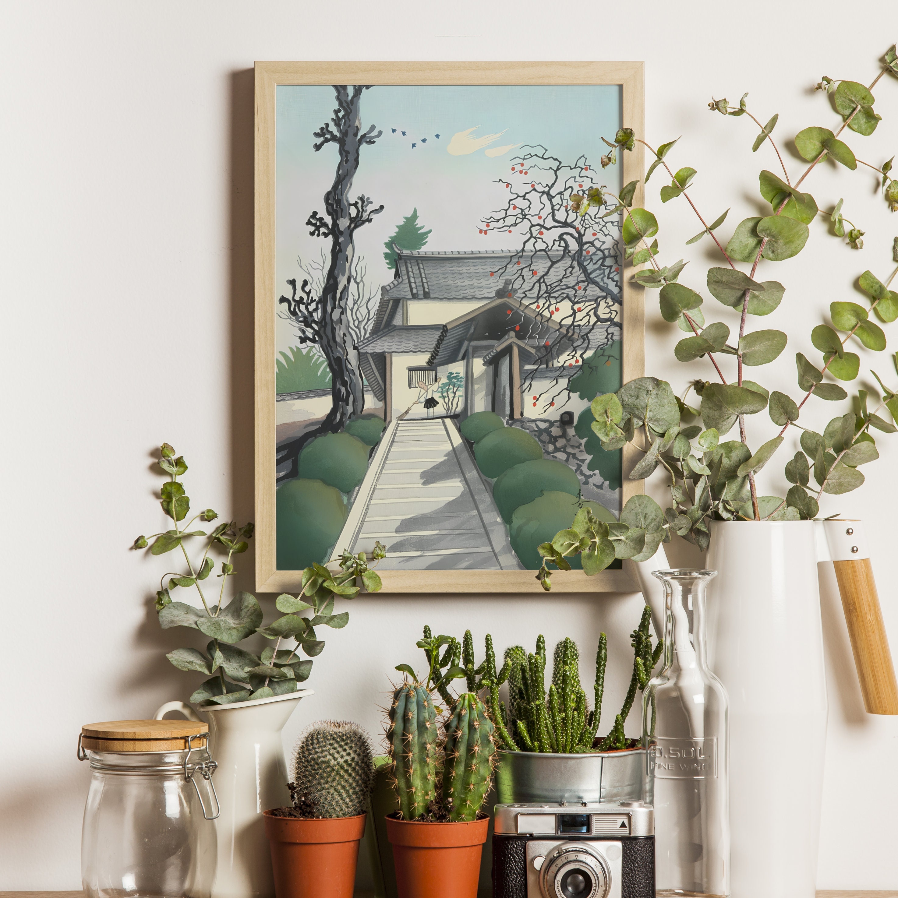 Early Winter Scene Print, Ohno Bakufu, Japanese Snow Art, Ukiyo-e ...