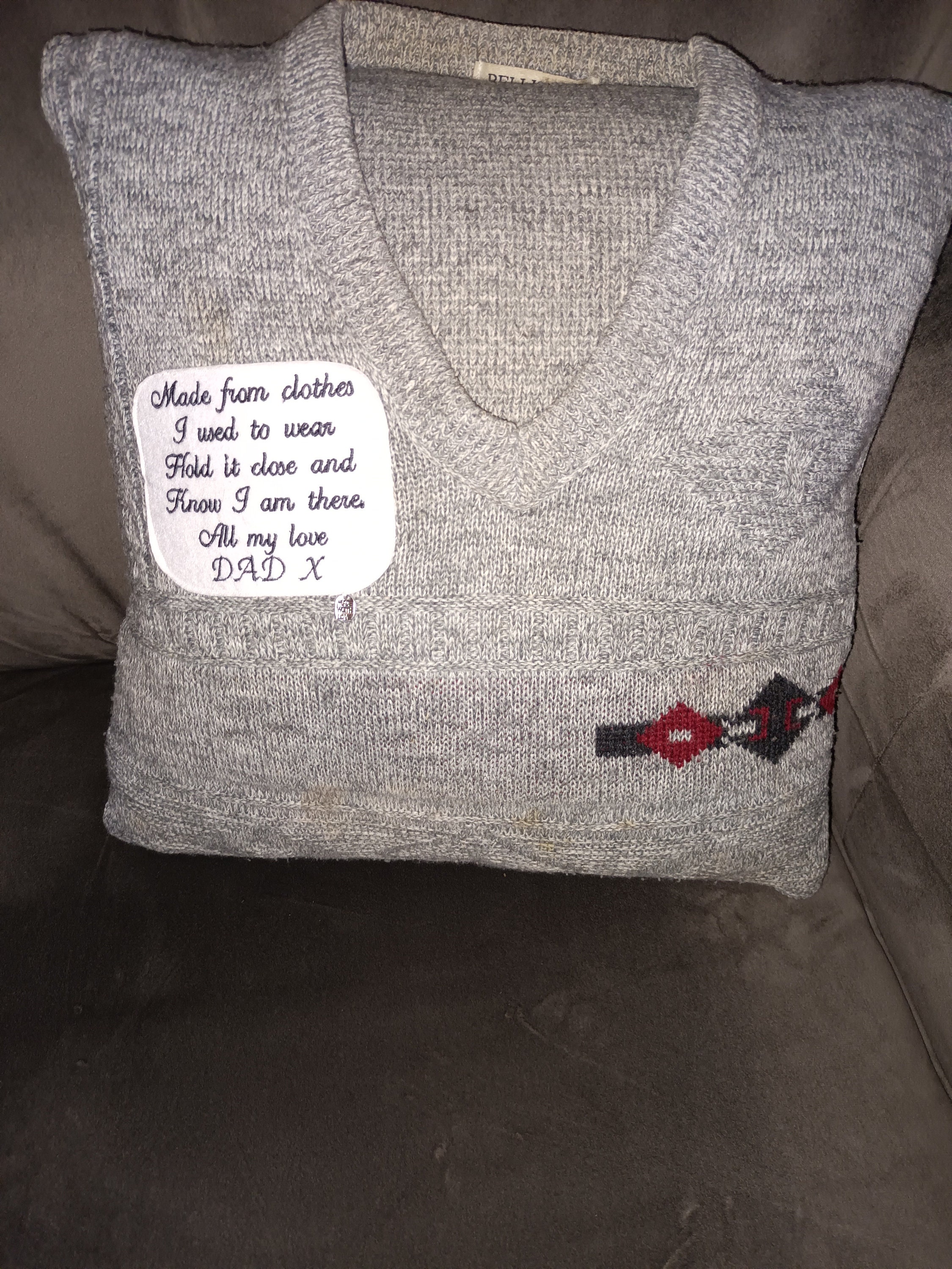 Memory Cushions Made From Your Loved One's Clothing to Cherish Forever ...