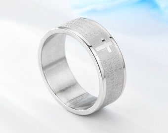 Our Father Prayer Ring - Etsy