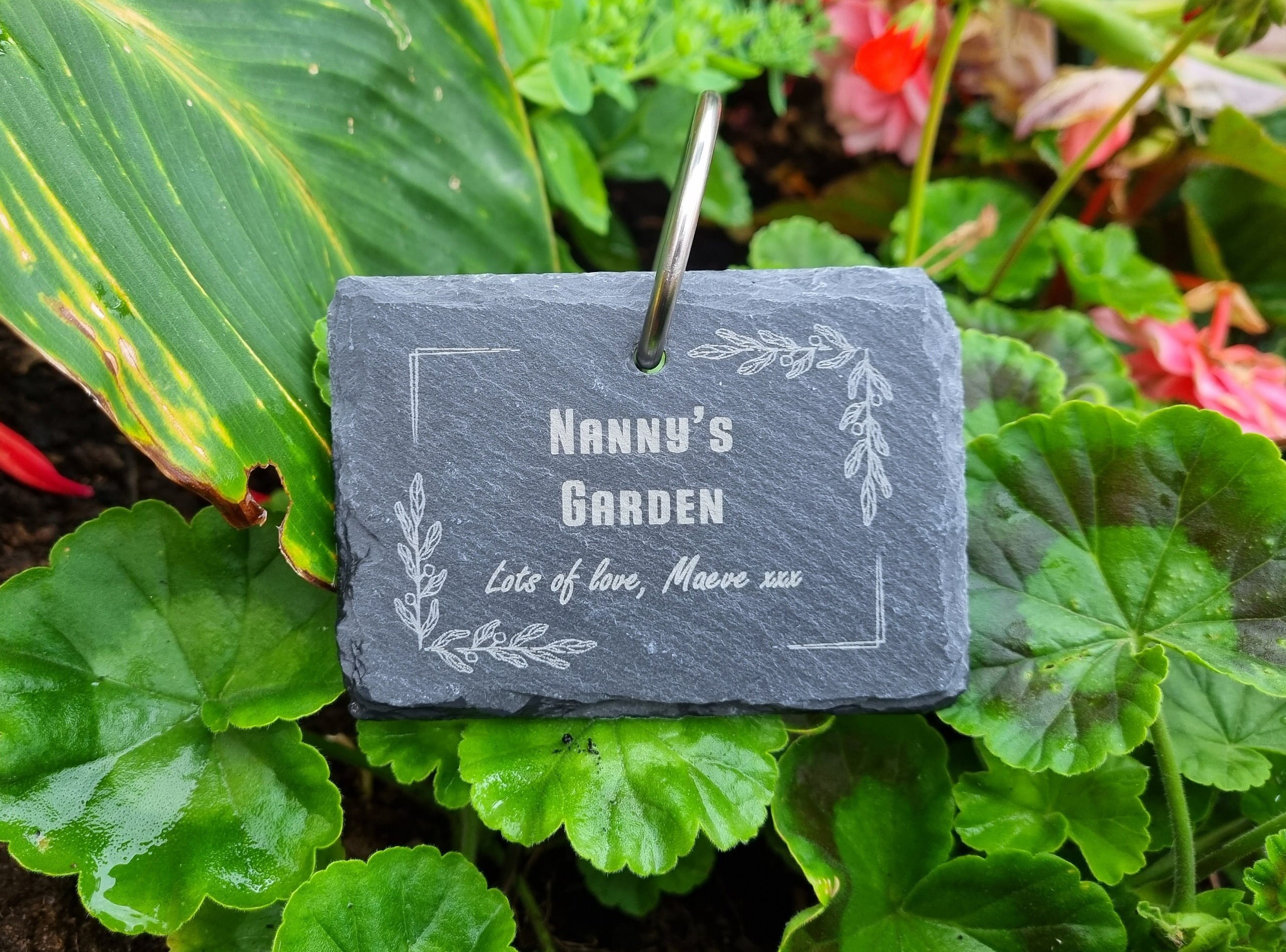 Personalised Engraved Slate Garden Sign Custom Plant Marker - Etsy