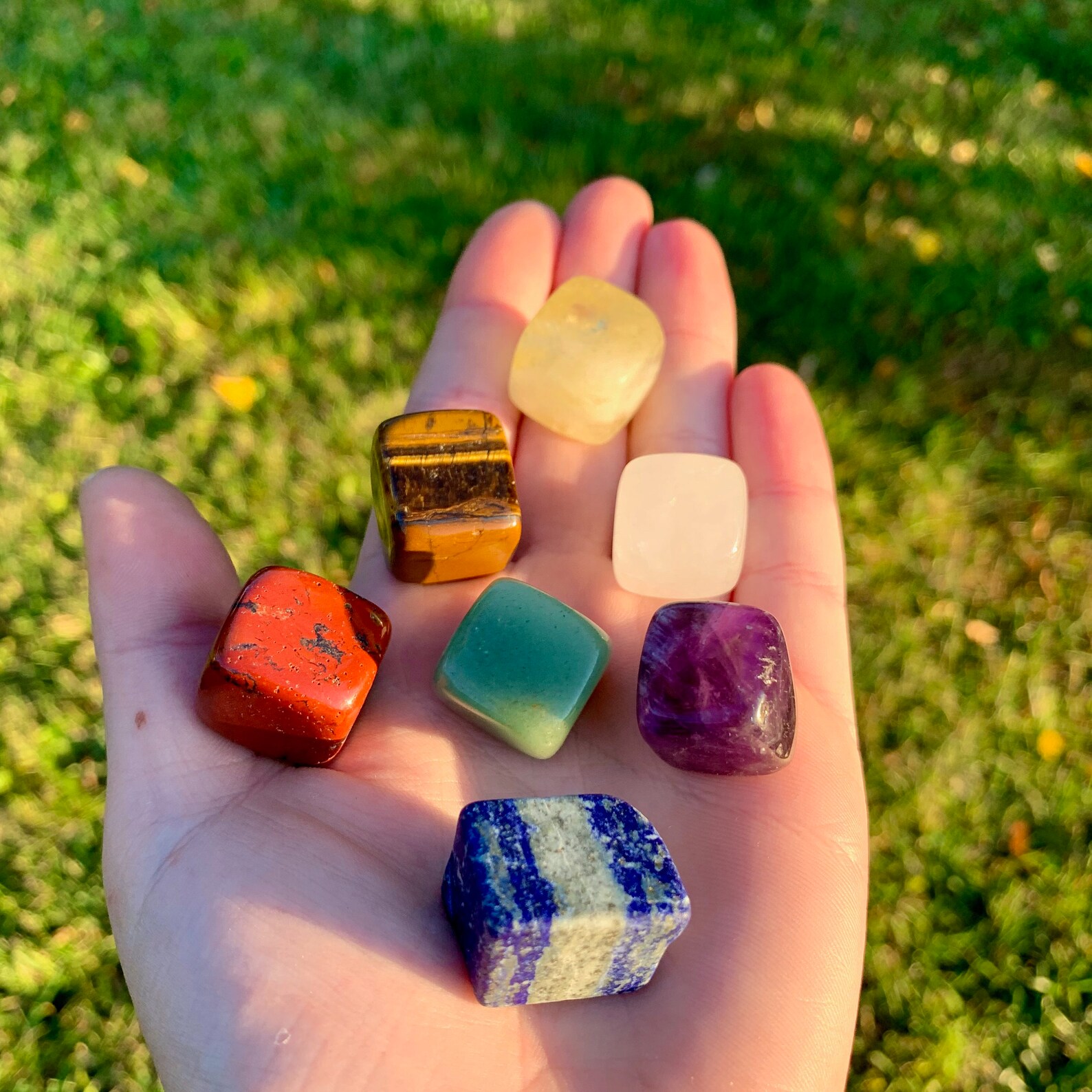 Chakra Crystal Set 7 Stone Chakra Set for Beginners Tumbled - Etsy