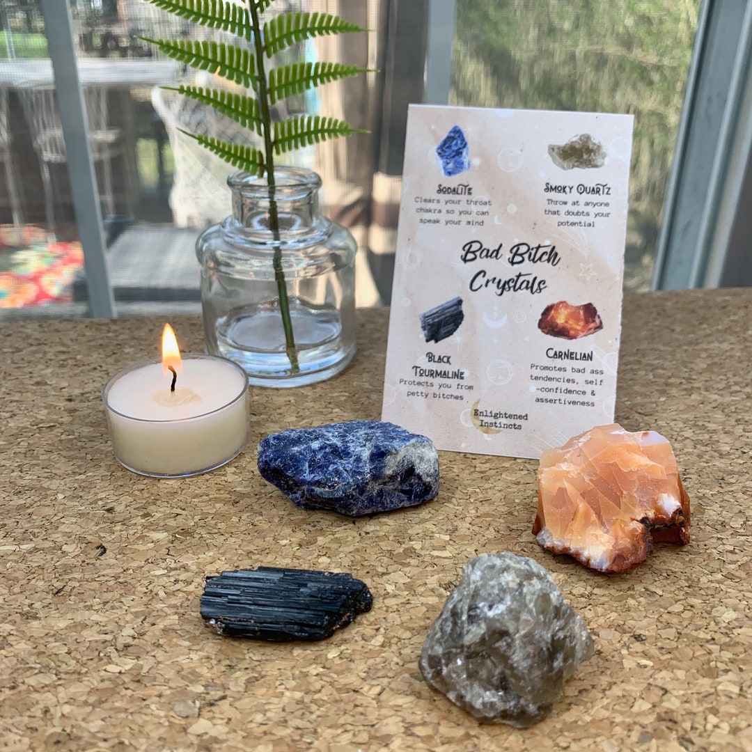 Bad Bitch Crystals Healing Crystal Set for Badass, Best Friends Gift ...