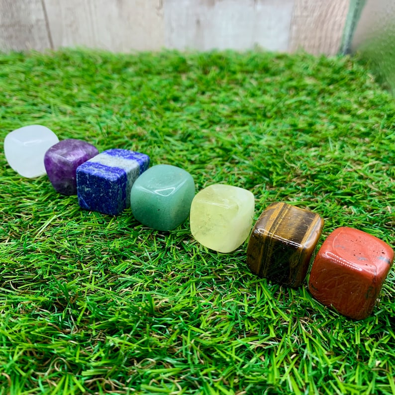 Chakra Crystal Set 7 Stone Chakra Set for Beginners Tumbled - Etsy