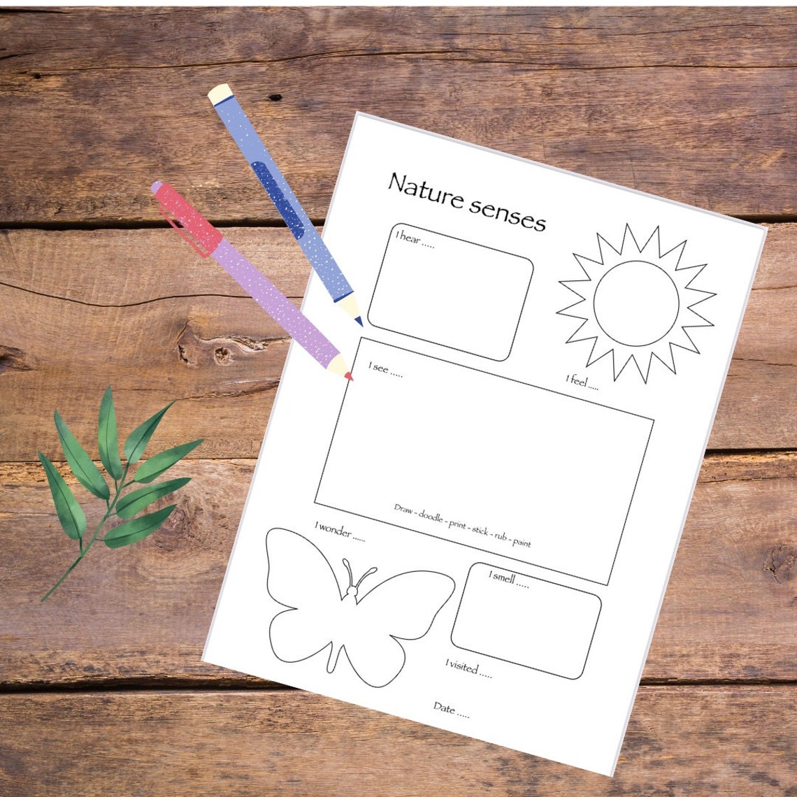 Printable Nature Journal Pdf for Children and Family’s. Print as Many ...