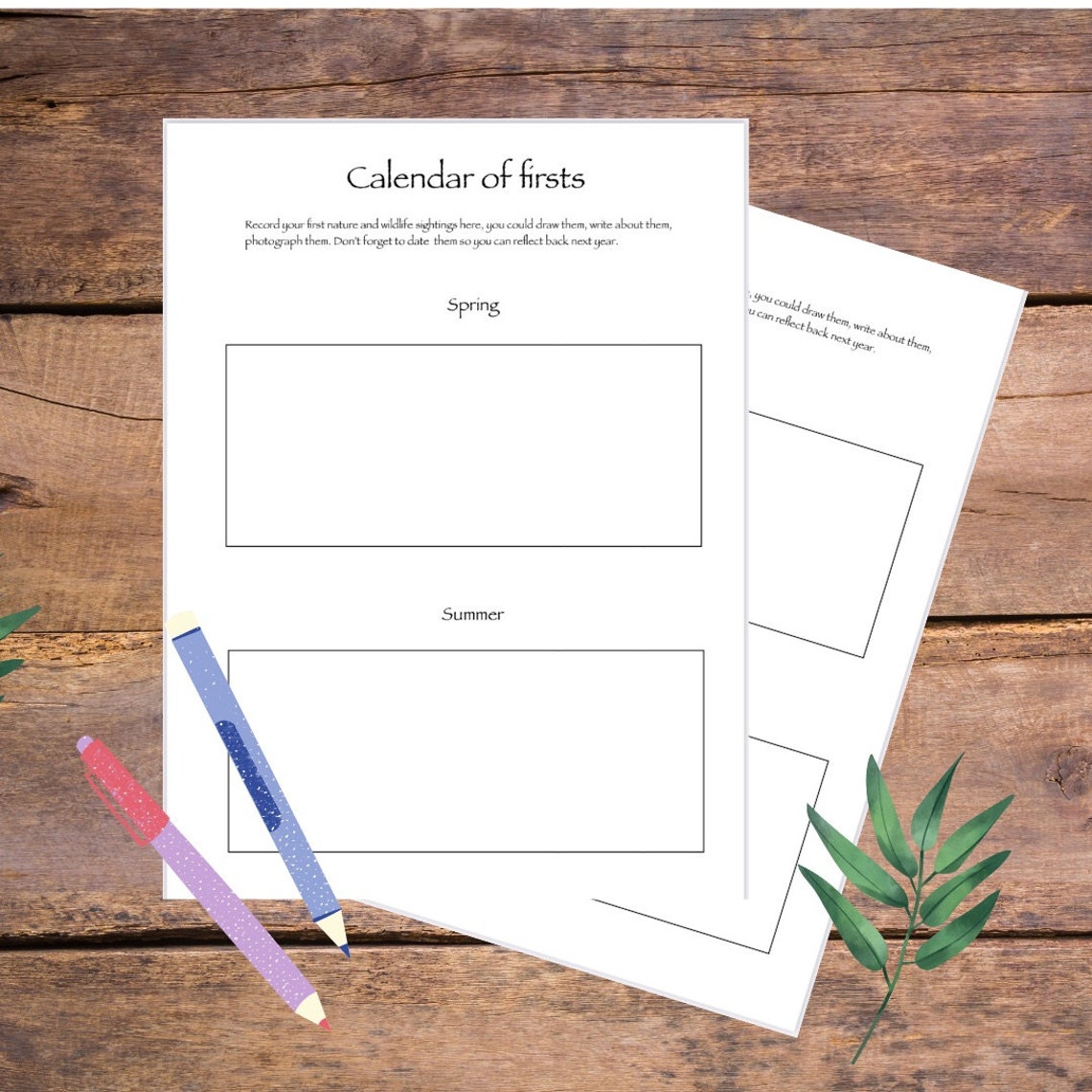 Printable Nature Journal Pdf for Children and Family’s. Print as Many ...