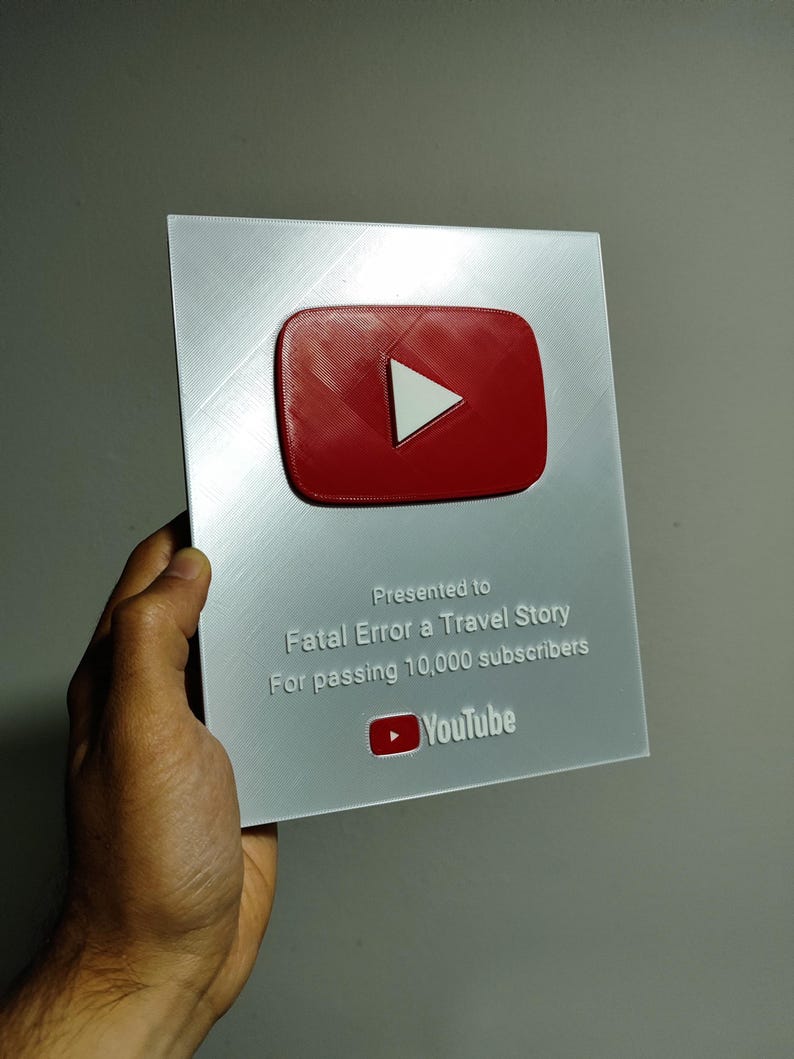 Custom Social Media Award Plaque | Personalized Gamer Gift for Youtuber ...