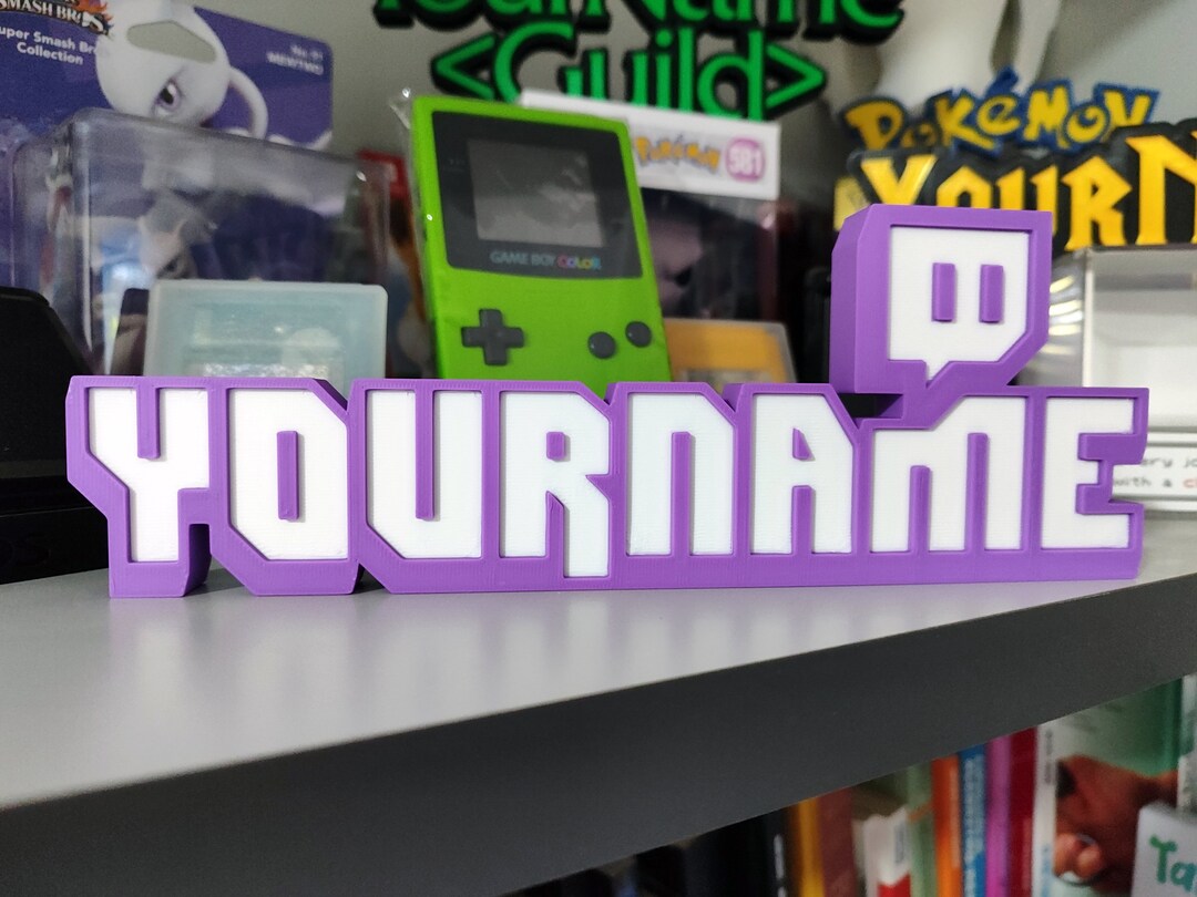 FULL Personalized Twitch Nameplate | Custom 3D Printed Name Plate ...