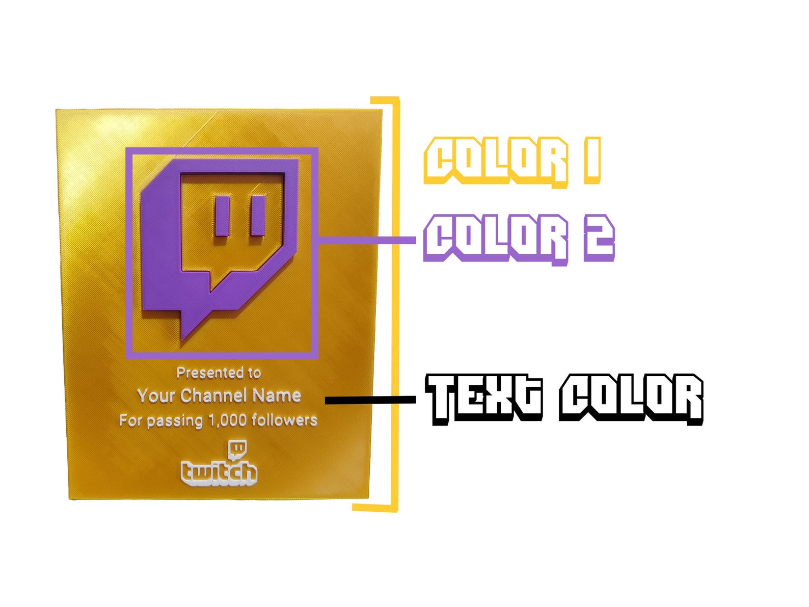 FULL Custom Twitch Award Plaque Personalized - Etsy