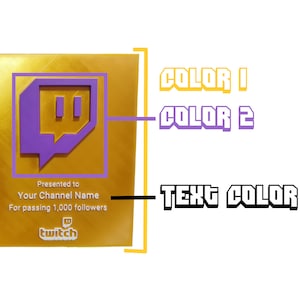FULL Custom Twitch Award Plaque Personalized - Etsy