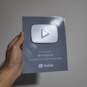 Full Custom Youtube Play Button Plaque Personalized FAN ART - Etsy