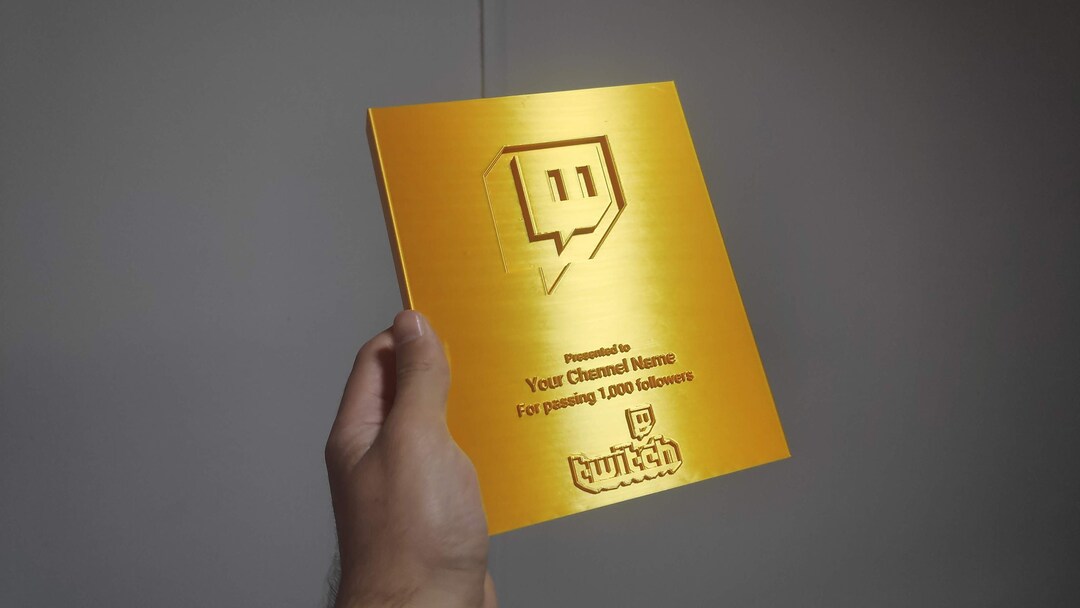 Custom Twitch Award Plaque Personalized - Etsy