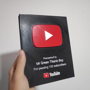 Full Custom Youtube Play Button Plaque Personalized FAN ART - Etsy