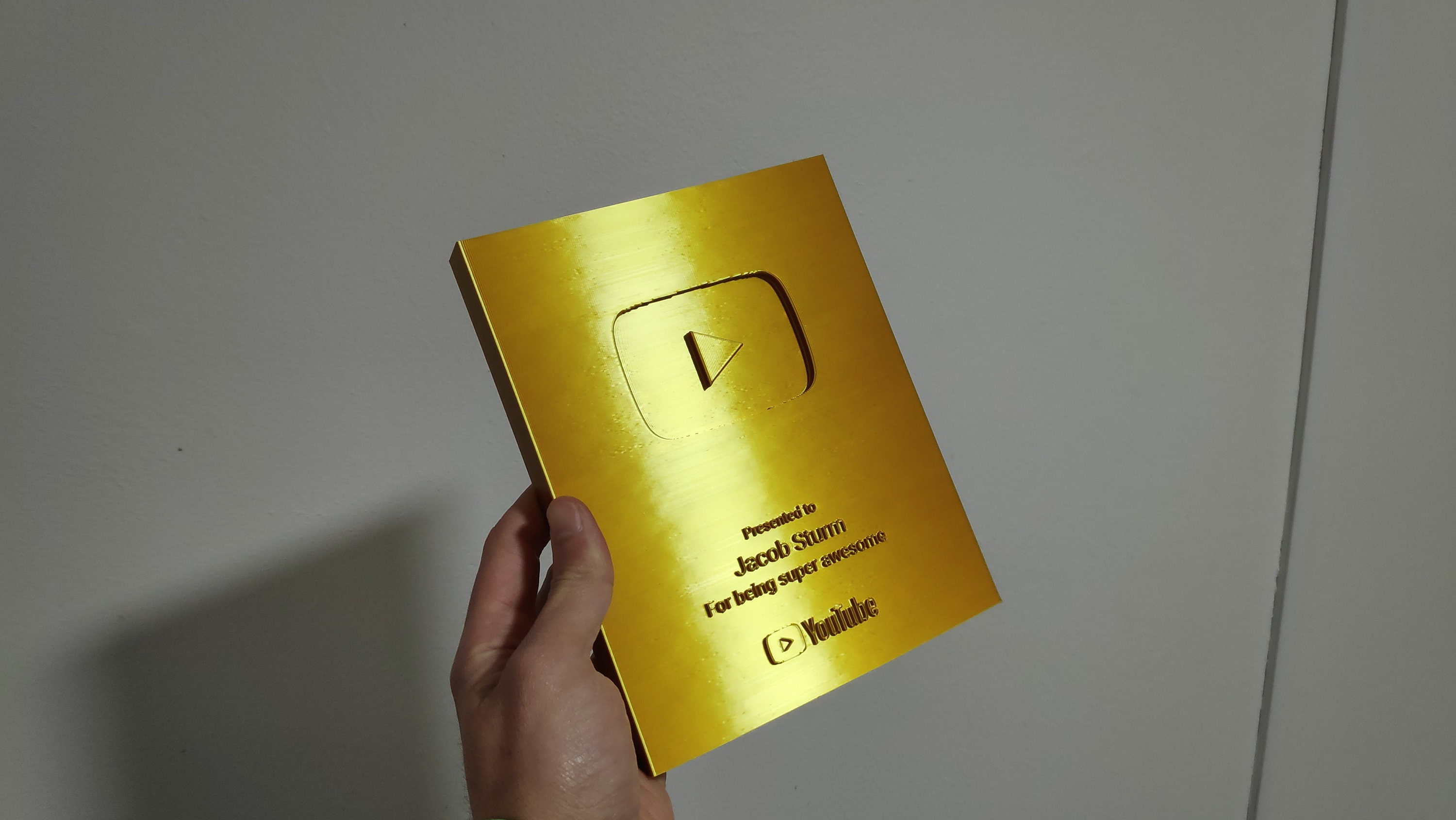 Custom Youtube Award Play Button Plaque Personalized - Etsy