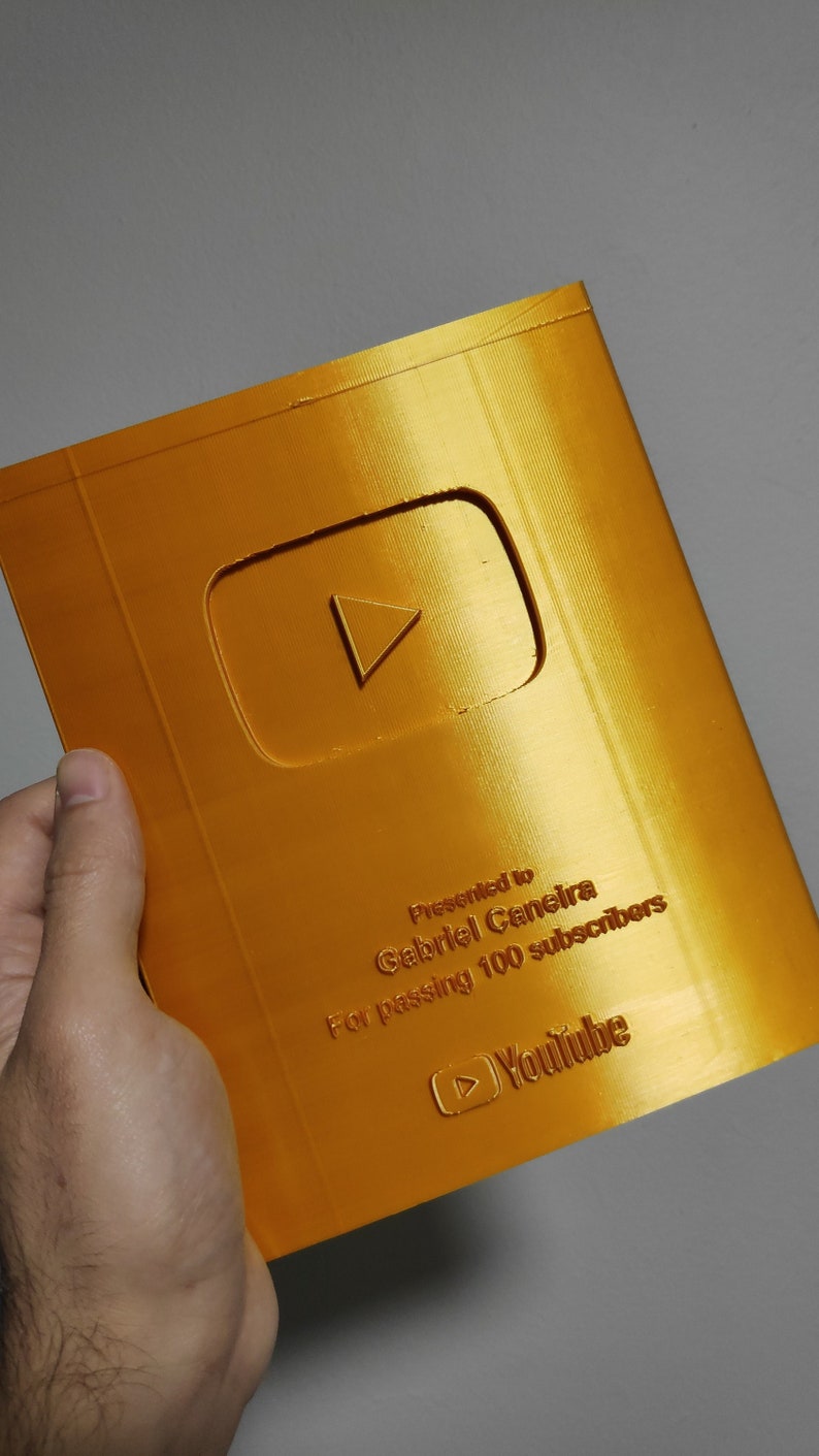 Custom Youtube Award Play Button Plaque Personalized - Etsy