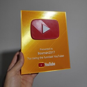 Full Custom Youtube Play Button Plaque Personalized FAN ART - Etsy