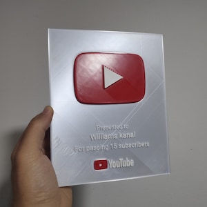 Full Custom Youtube Play Button Plaque Personalized FAN ART - Etsy