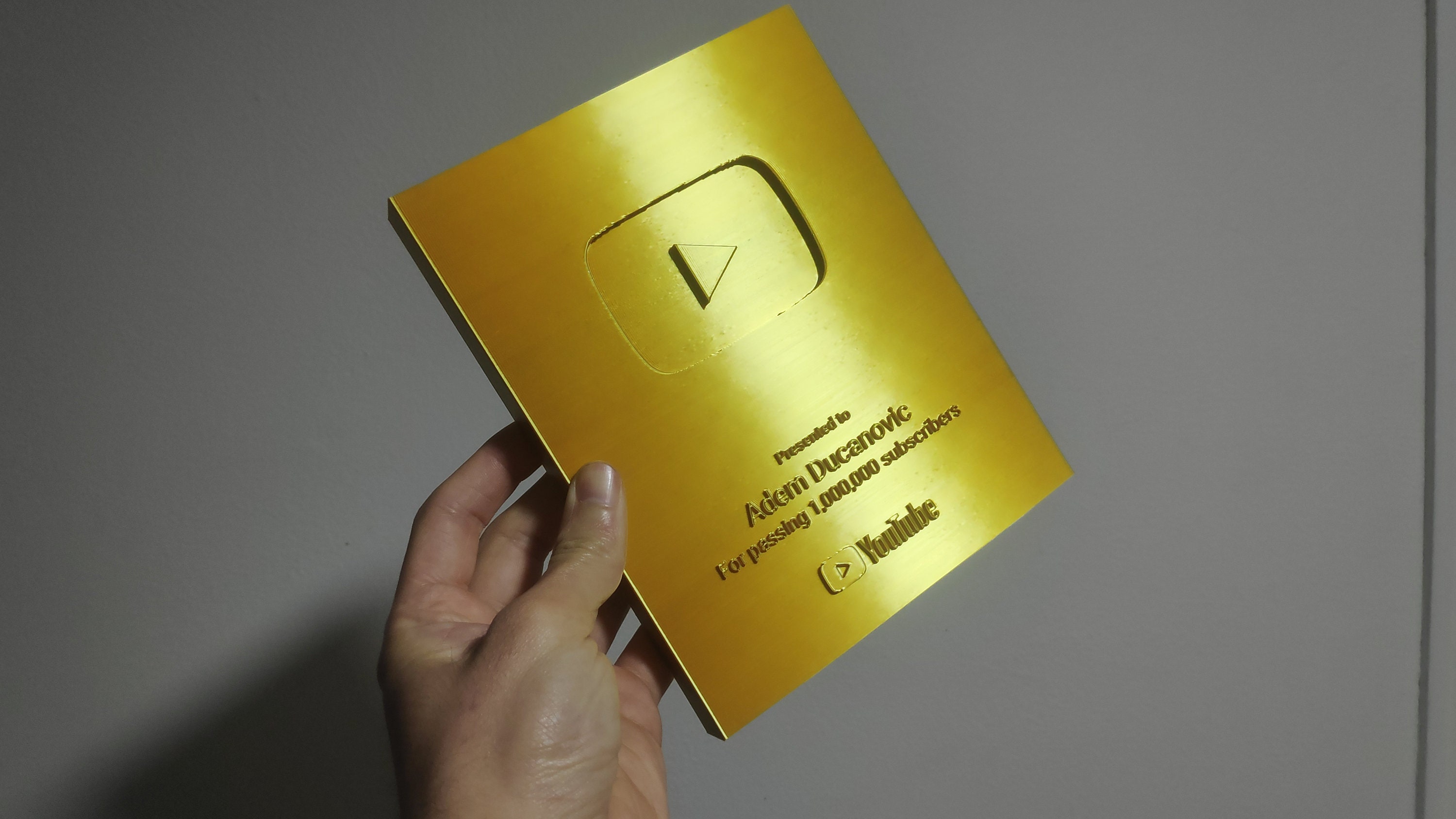 Custom Youtube Award Play Button Plaque Personalized - Etsy